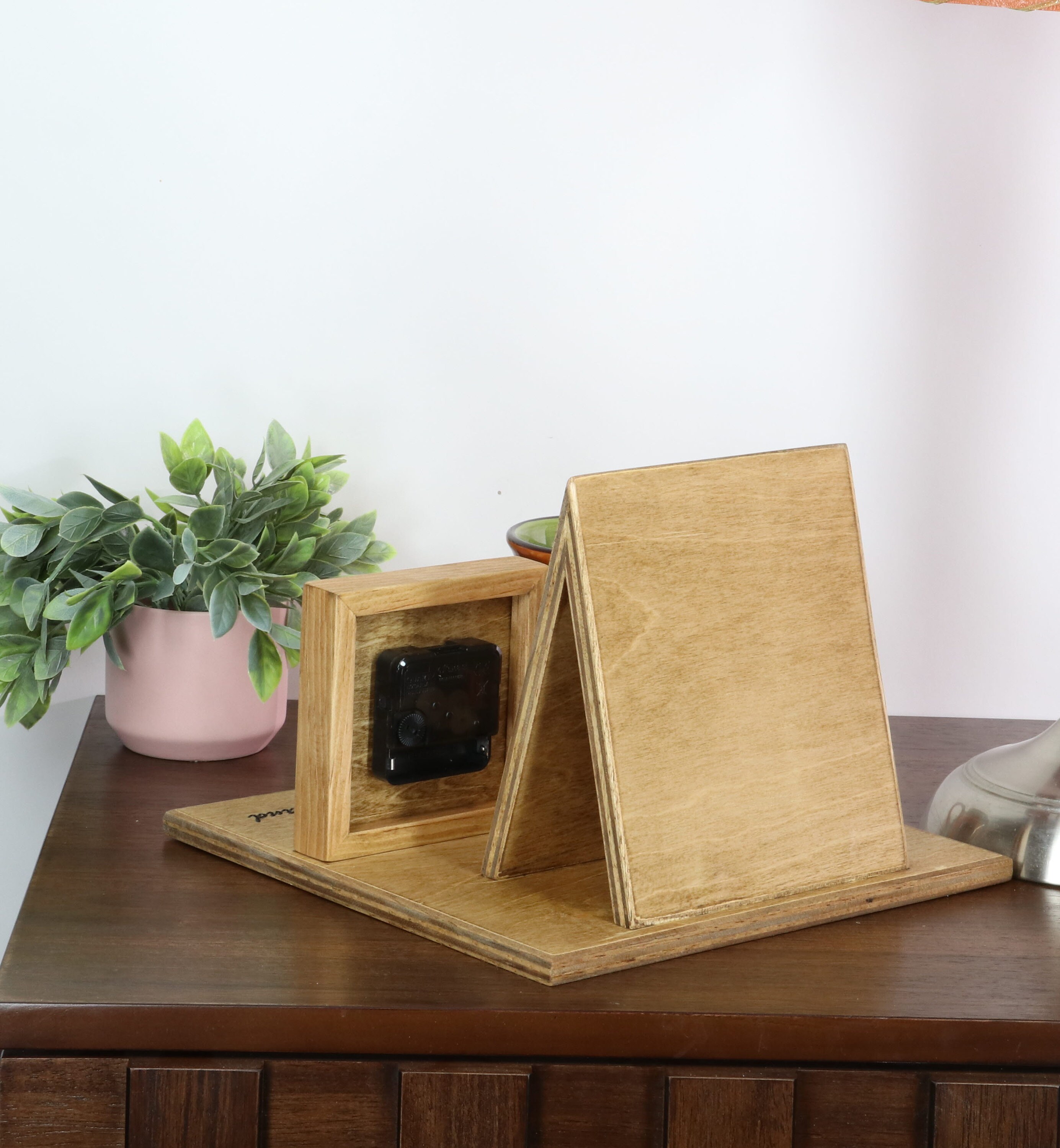 Personalized Wooden Book Rest, Page Marker, Book Holder With Clock ...