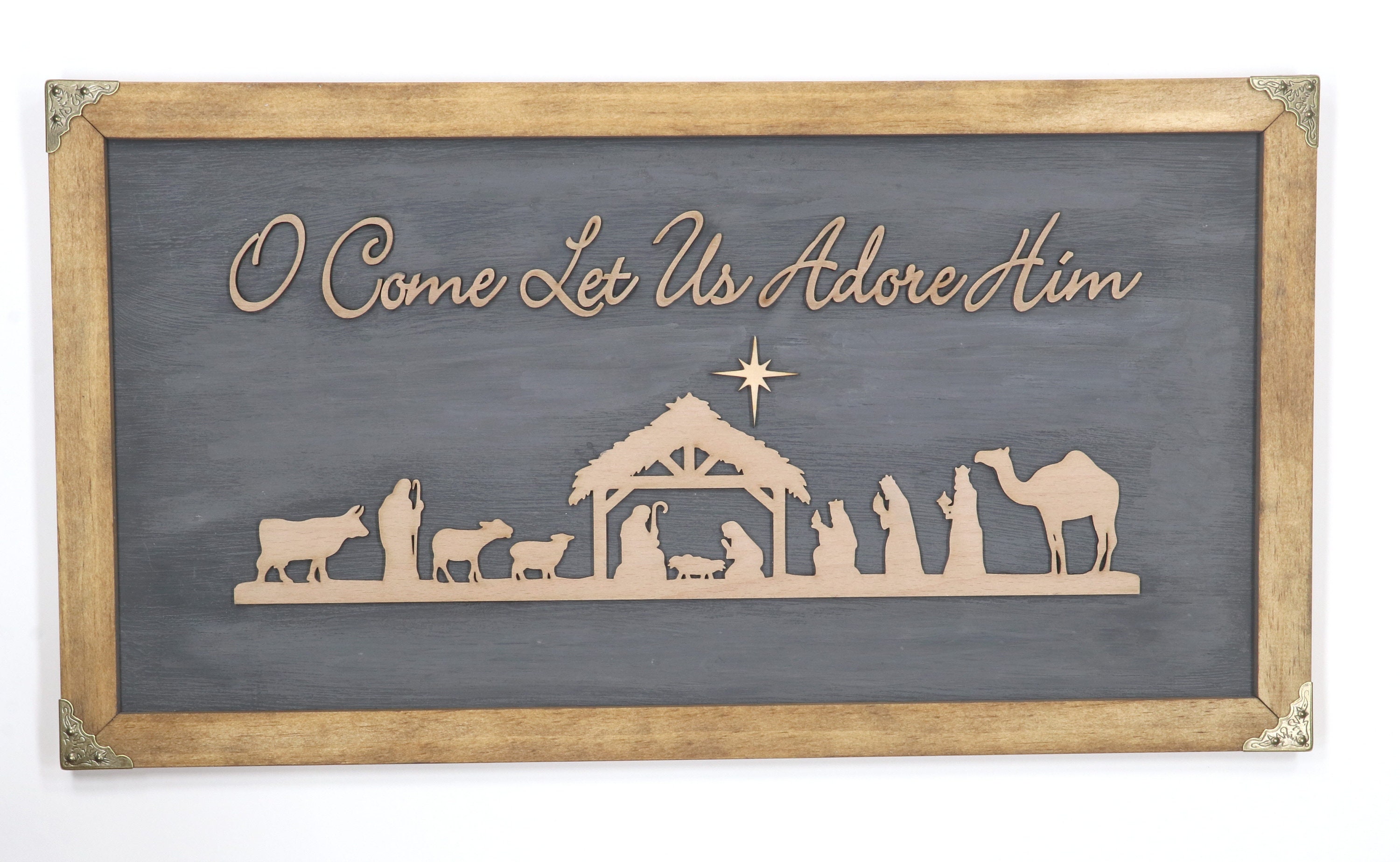 Nativity Sign / Christmas Sign / Sign Decor / Hand Made Wood Sign ...