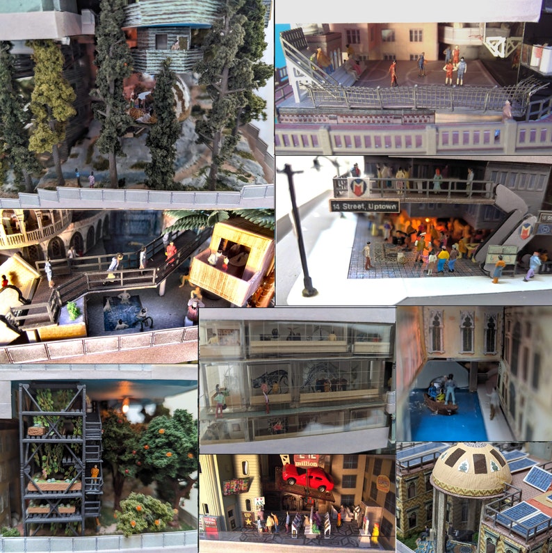 Super Detailed Concept Skyscraper Handcrafted Custom Model. N-scale (1: ...