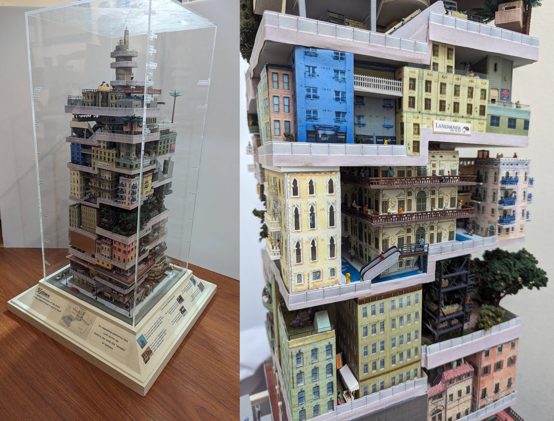 Super Detailed Concept Skyscraper Handcrafted Custom Model. N-scale (1: ...