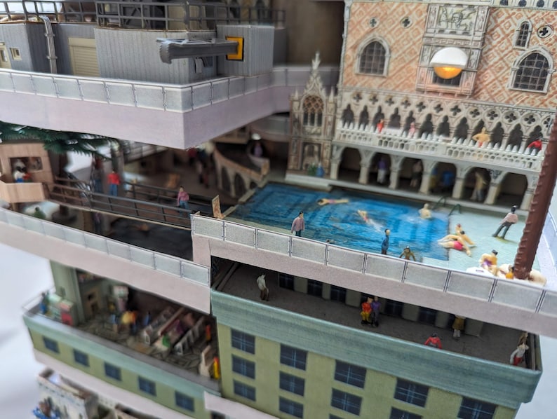 Super Detailed Concept Skyscraper Handcrafted Custom Model. N-scale (1: ...