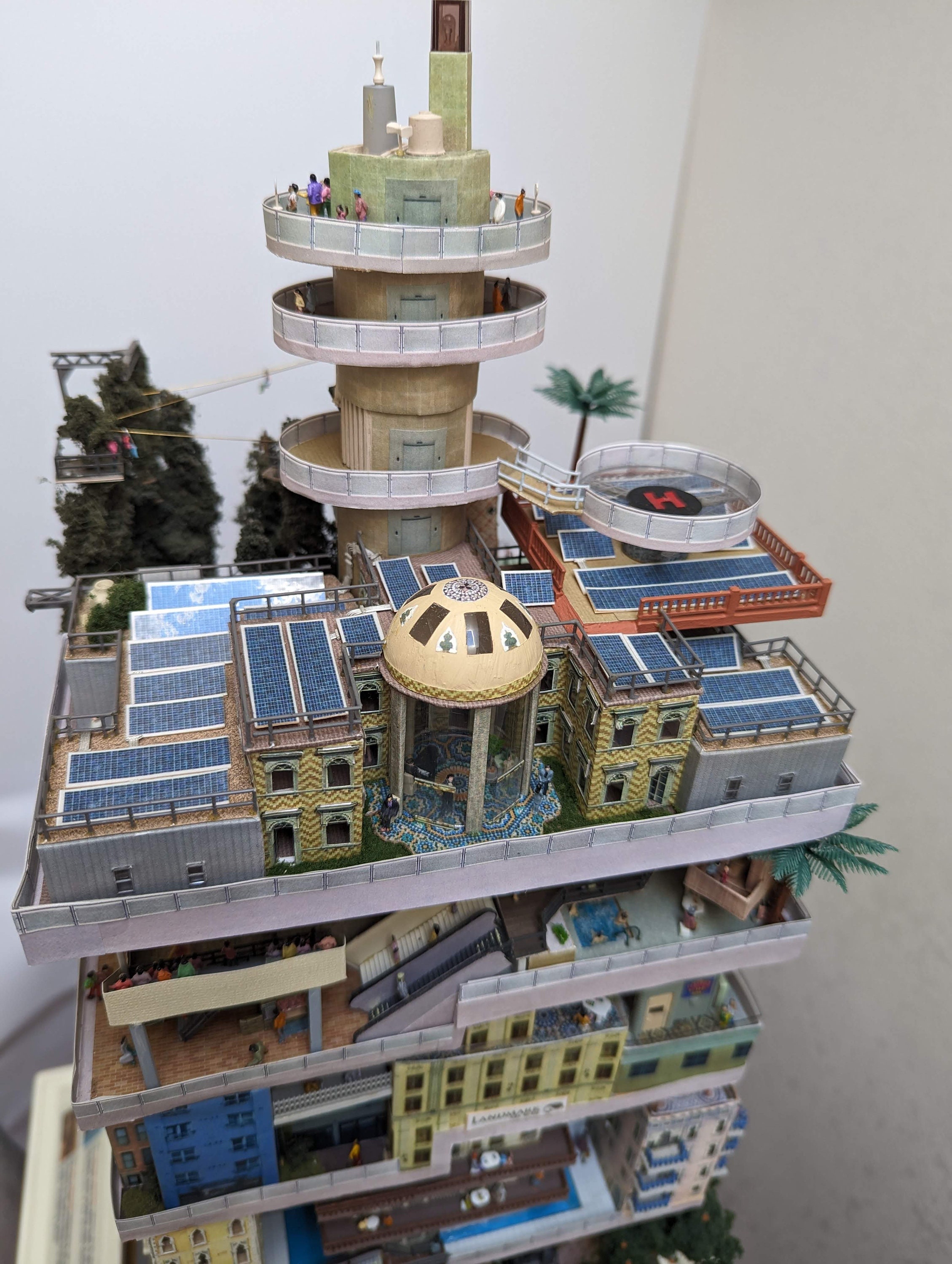Super Detailed Concept Skyscraper Handcrafted Custom Model. N-scale (1: ...