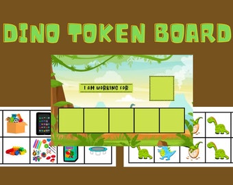 Token Reward Chart, Token Board, Dinosaur Token Board, Rewards, Token ...