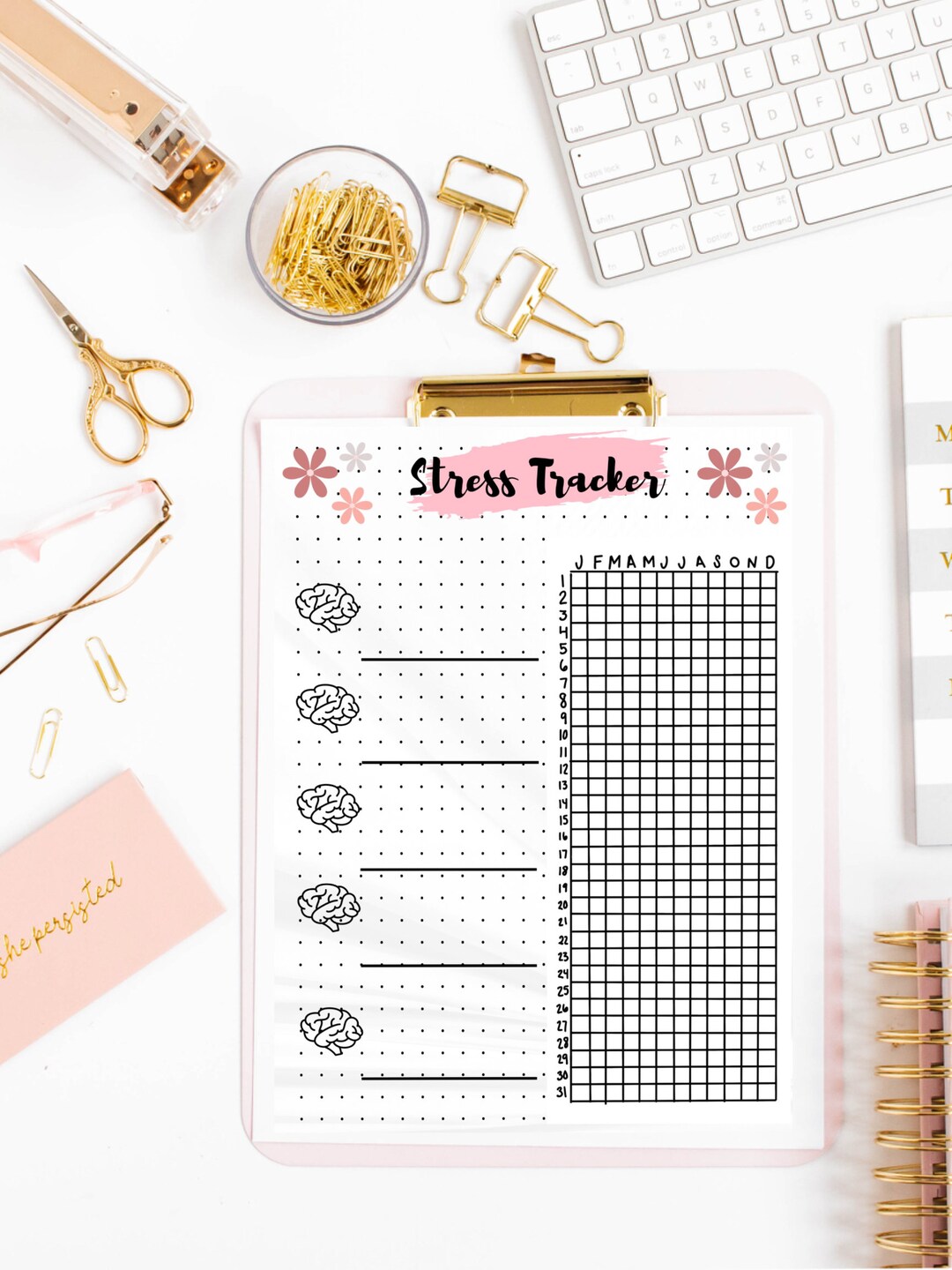 Stress Tracker Digital Download Bullet Journal Page Bubble Journals - Etsy