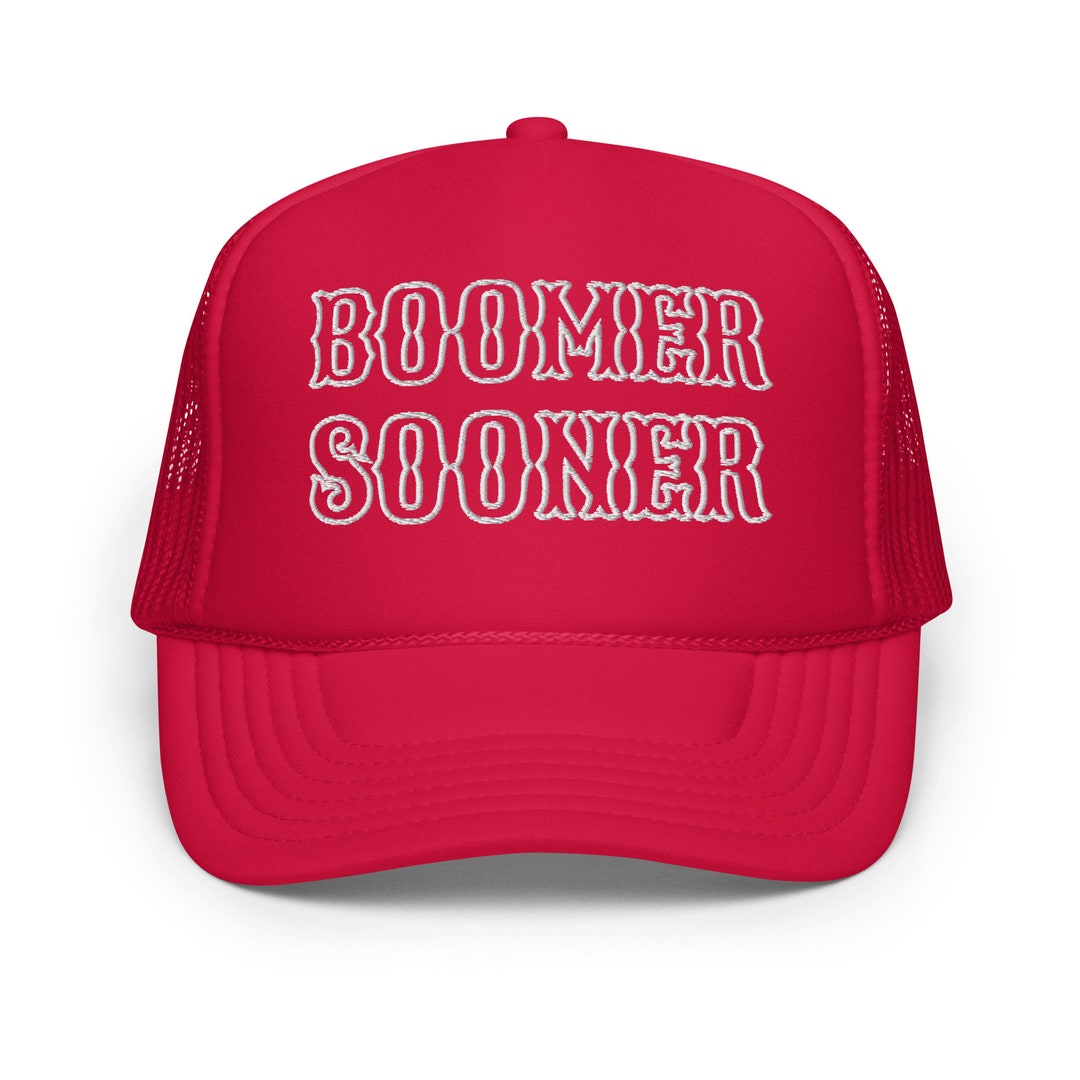 Boomer Sooner Trucker Hat – Embroidered Foam OU Hat, Oklahoma Sooners ...