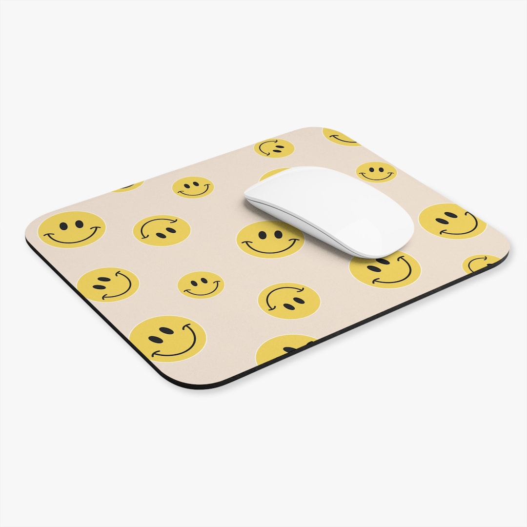 Smiley Face Mouse Pad (rectangle) - Etsy
