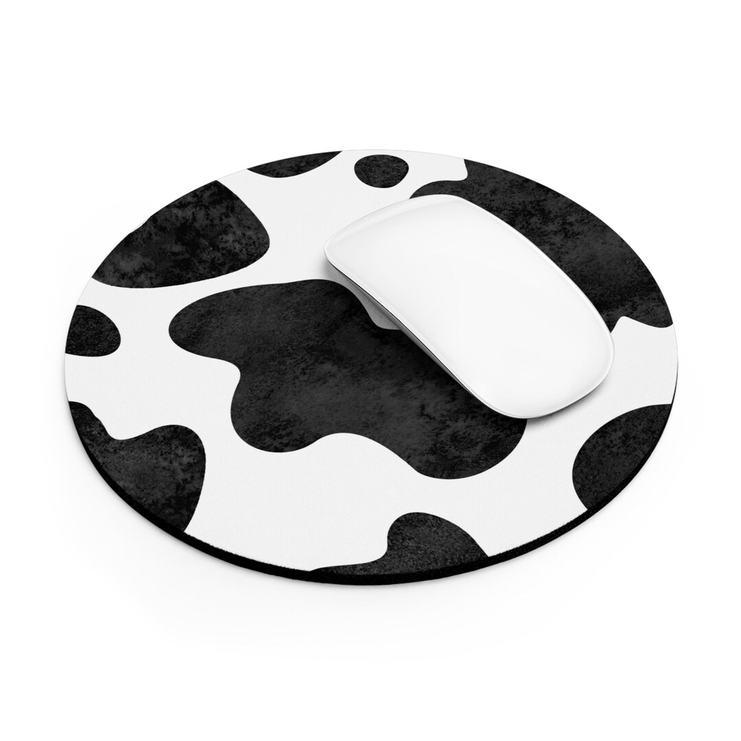 Cow Print Mouse Pad (round) - Etsy