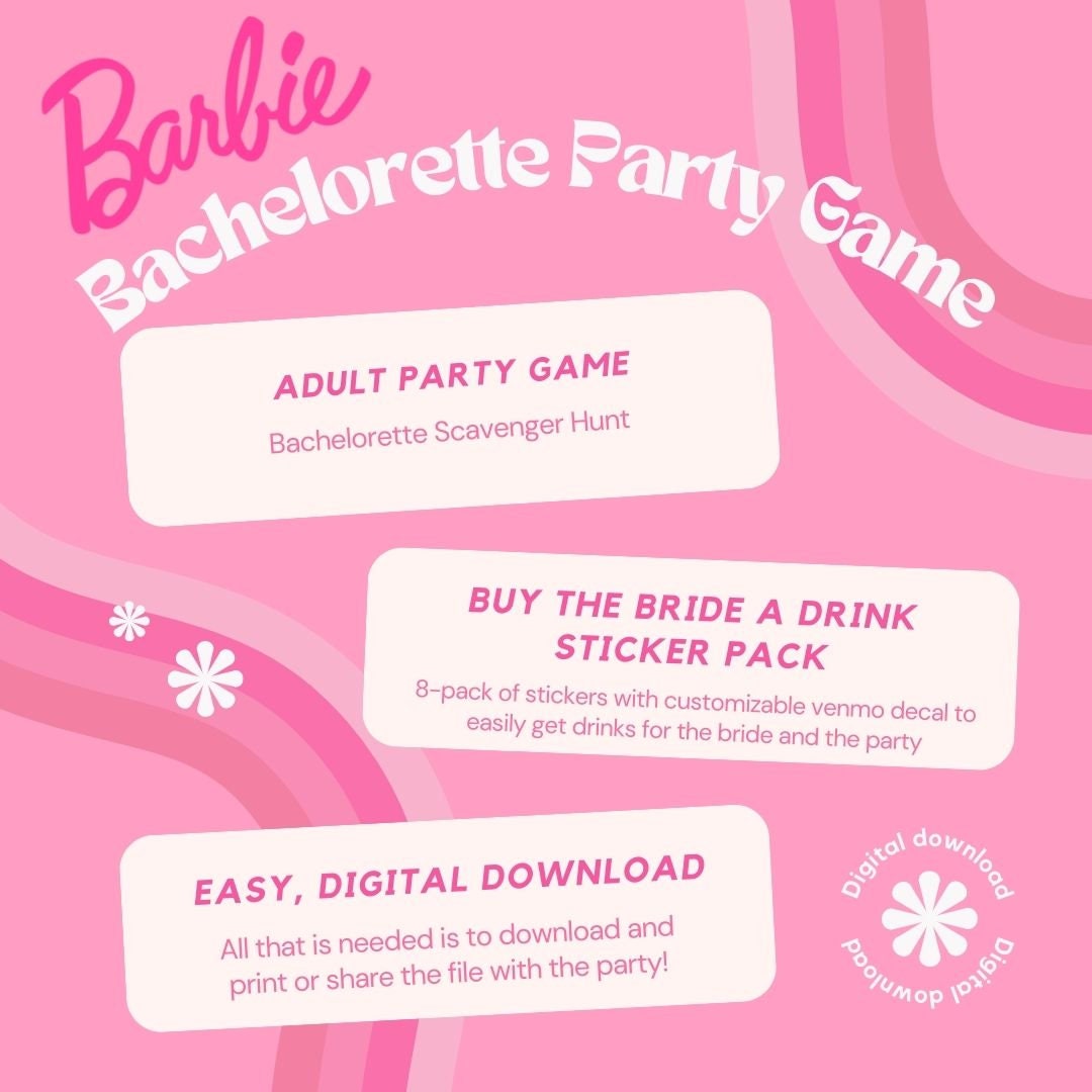 Barbie Bachelorette Party Game | Scavenger Hunt | Instant Download - Etsy