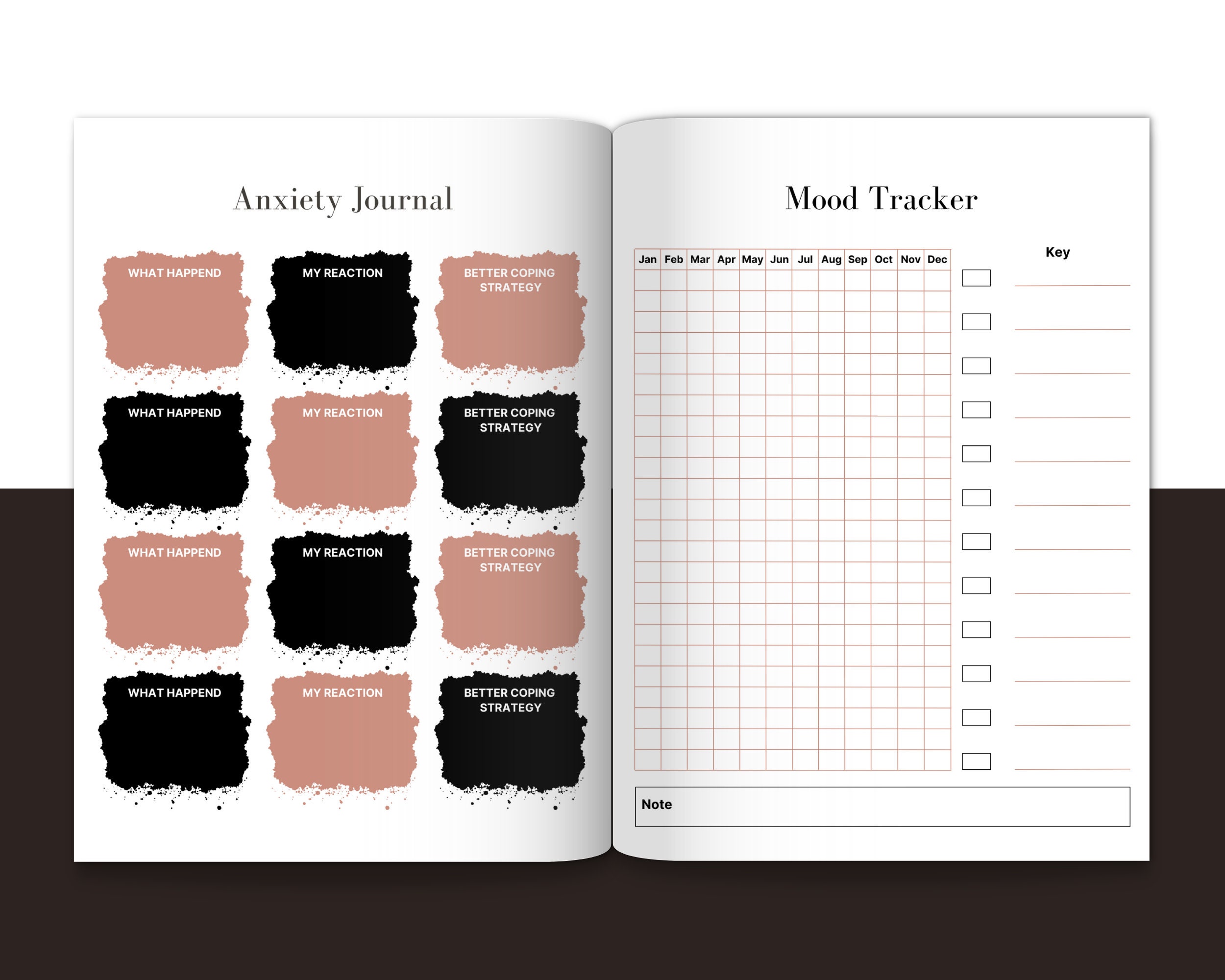 Self Care Planner, Anxiety Journal, Gratitude Journal, Daily Tracker ...
