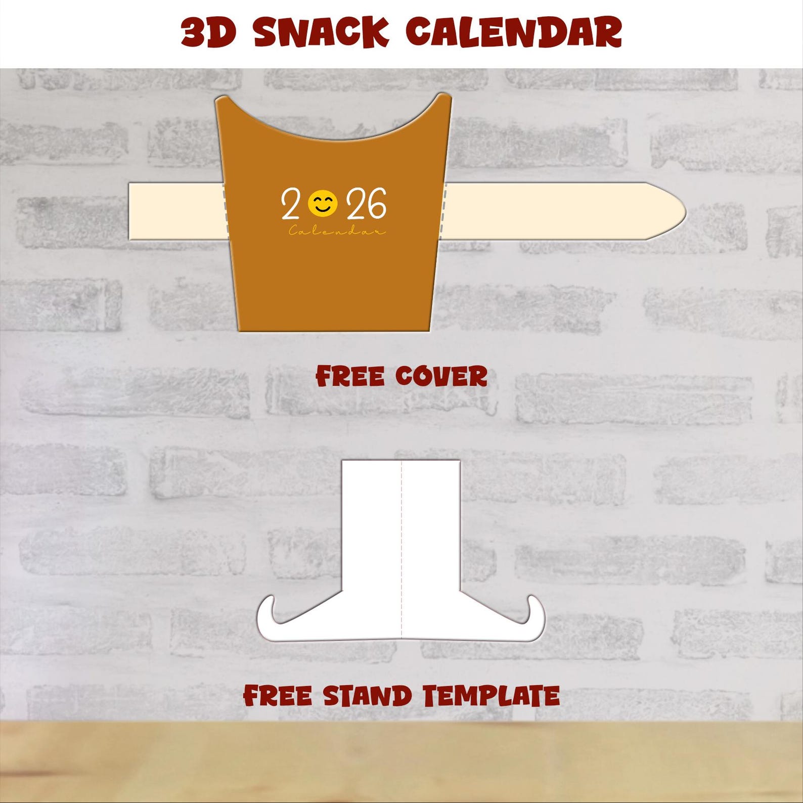 2026 Snack Desk Calendar: 3D Printable DIY (PNG/SVG) - Etsy