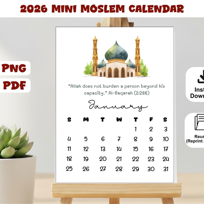 Islamic Calendar - Etsy UK