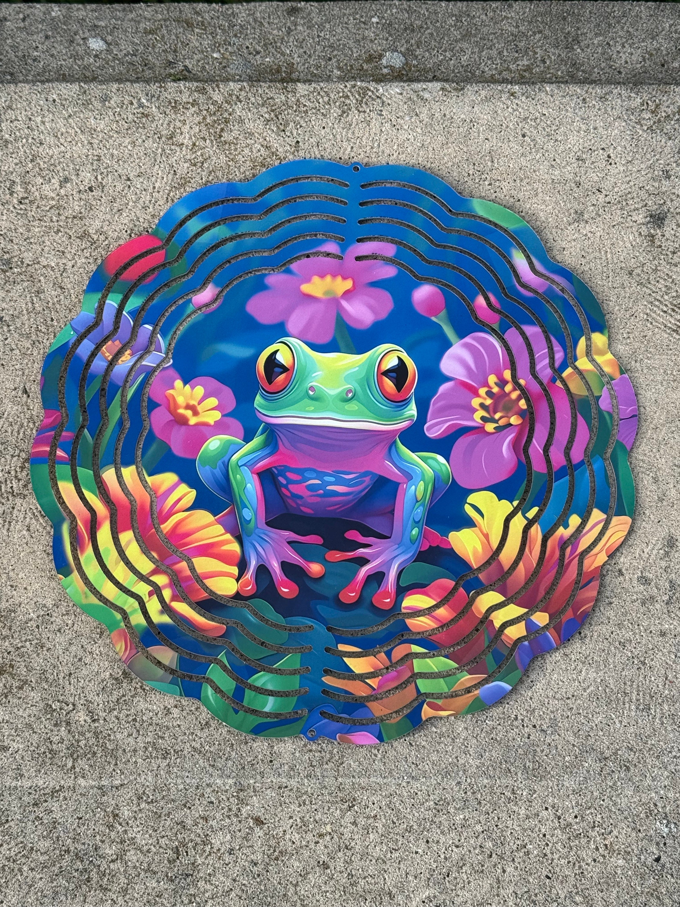 Neon Frog Wind Spinner - Etsy