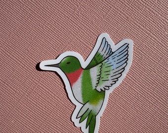 Cute Colorful Hummingbird Vinyl Sticker - Etsy