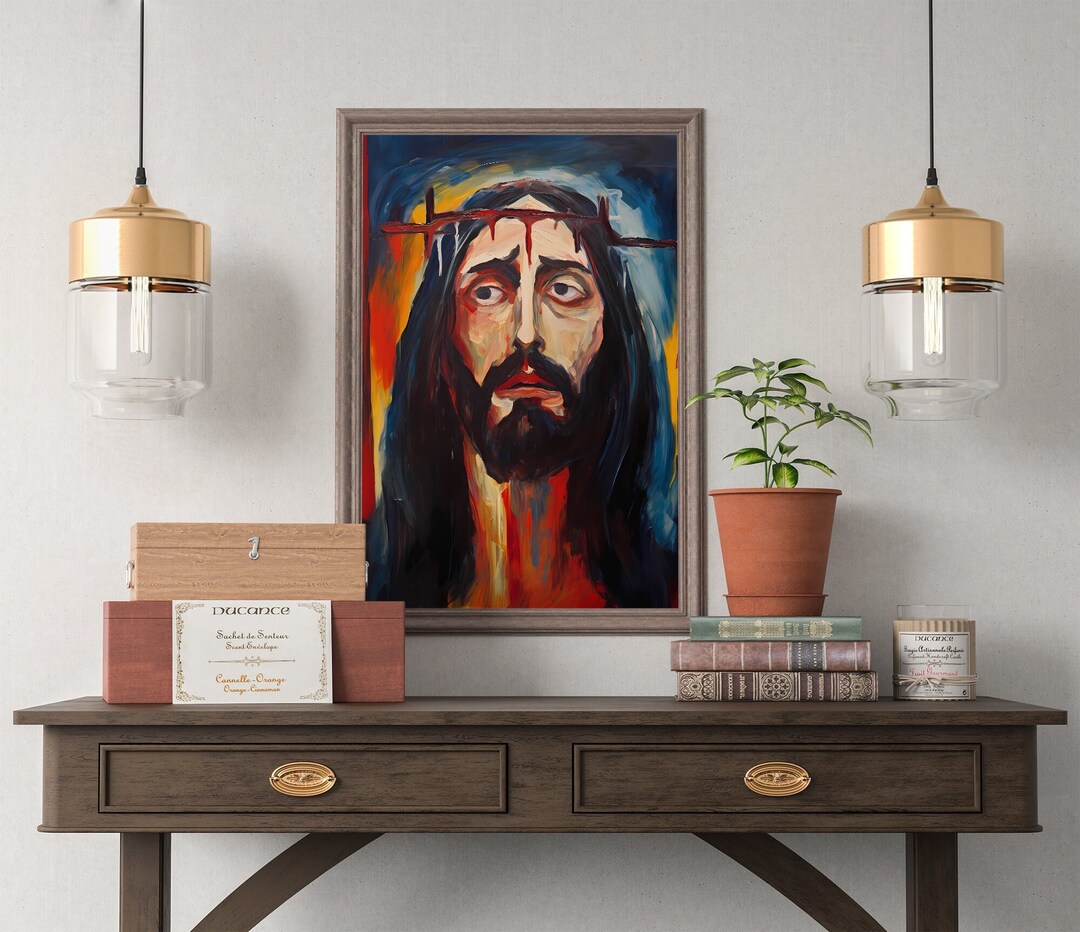 Munch, Portrait of Jesus Christ in the Expressionis Style of Edvard ...