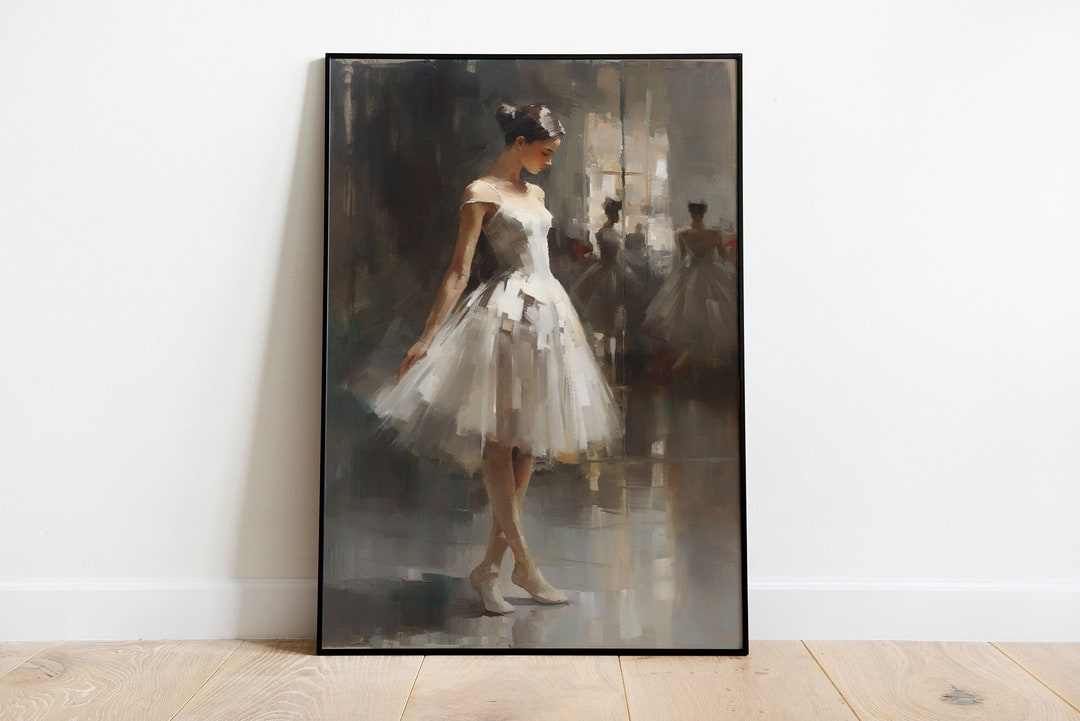 Ballerina Wall Decor, Ballerina Oil Painting, Dance Wall Art, Dance ...