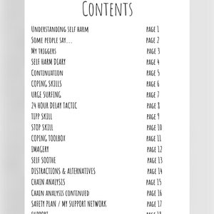 Self Harm Prevention Workbook, Mental Health Journal, Coping Strategies ...