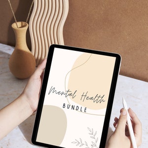 A Bundle of Mental Health Printable Posters and Worksheets, Therapy ...