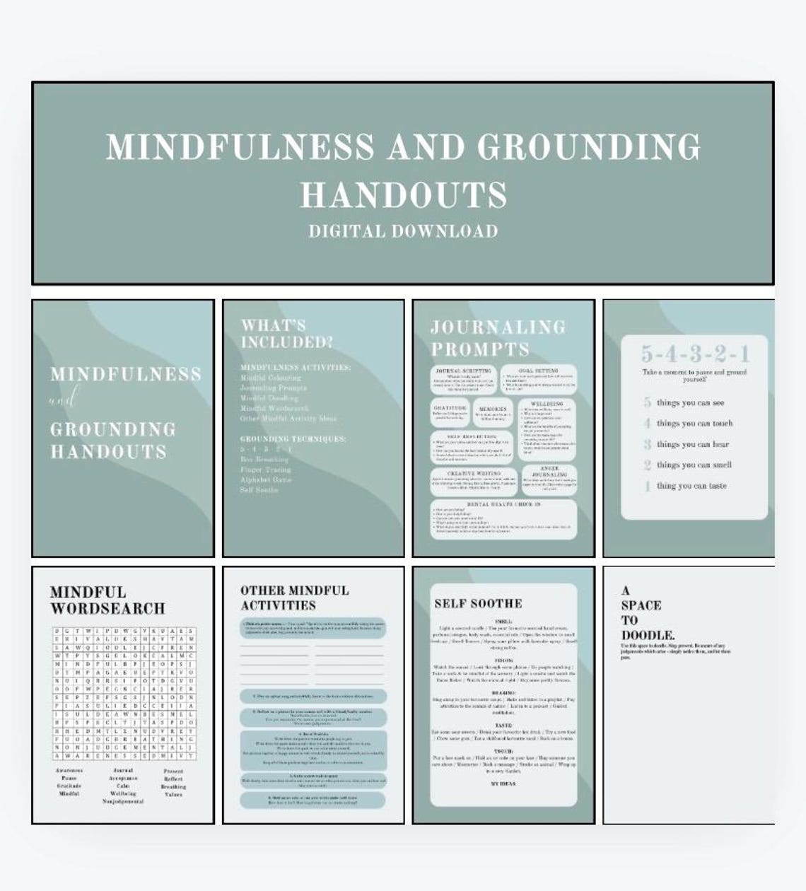 Mindfulness Handouts & Grounding Exercises | Mindfulness Digital ...