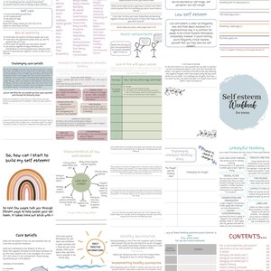 Self Esteem Workbook, Self Esteem Worksheets for Teens, Teen Self ...