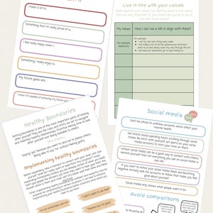 Self Esteem Workbook, Self Esteem Worksheets for Teens, Teen Self ...