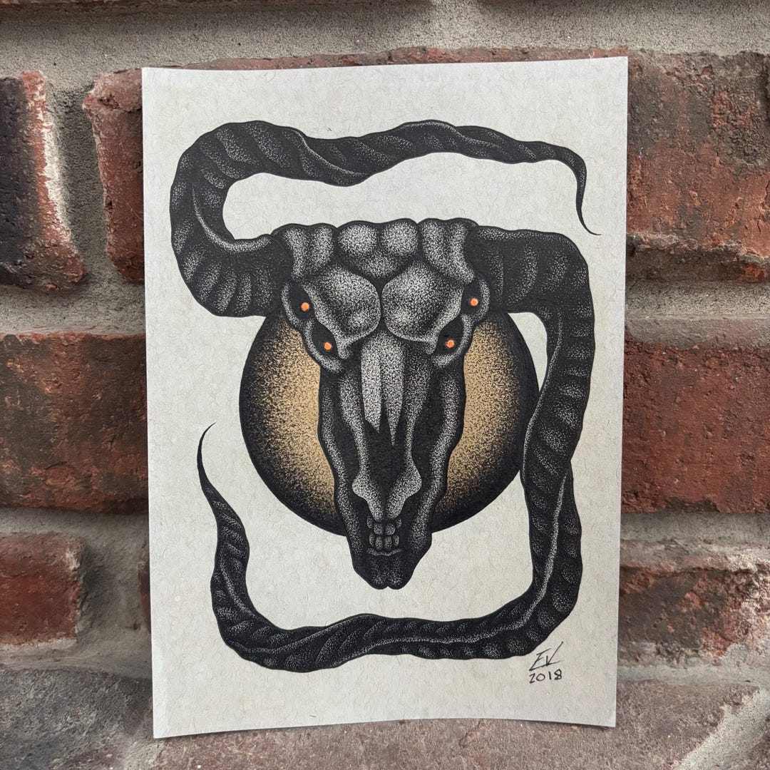 Capra Demon - Dark Souls Original Pointillism Ink Drawing - Etsy