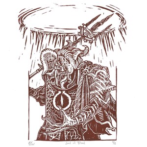 Lord of Blood - Elden Ring Inspired Mohg Character Tribute Linocut ...