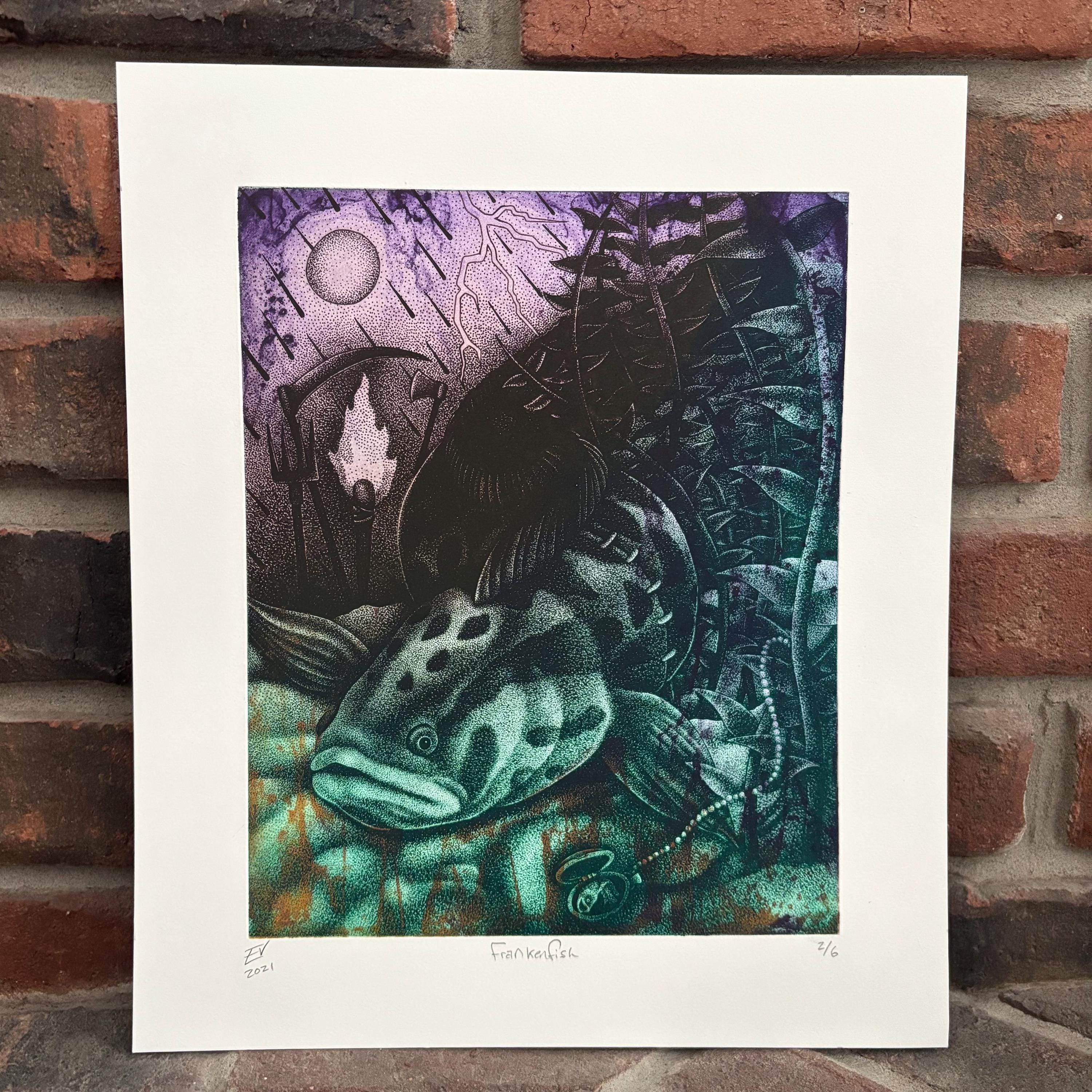 Frankenfish - African Snakehead Two-plate Solar Plate Limited Edition ...
