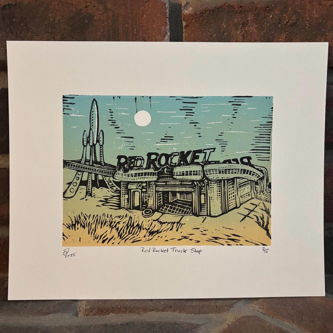 Red Rocket Truck Stop - Fallout Inspired Color-reduction Limited ...