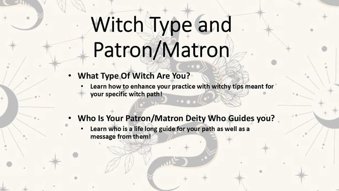 Your Witch Type & Patron Deity Identification - Etsy