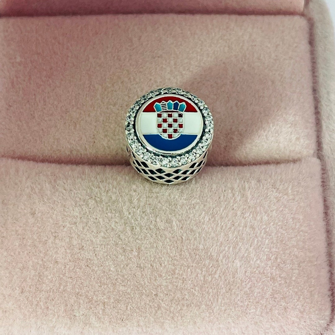 Pandora Croatia Flag Bead Charm Travel Charm S925 Sterling Silver ...