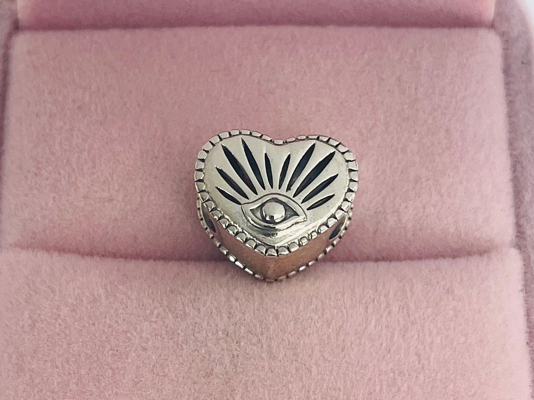 New Authentic Pandora All-seeing Eye & Heart Charm New S925 Ale Charm ...