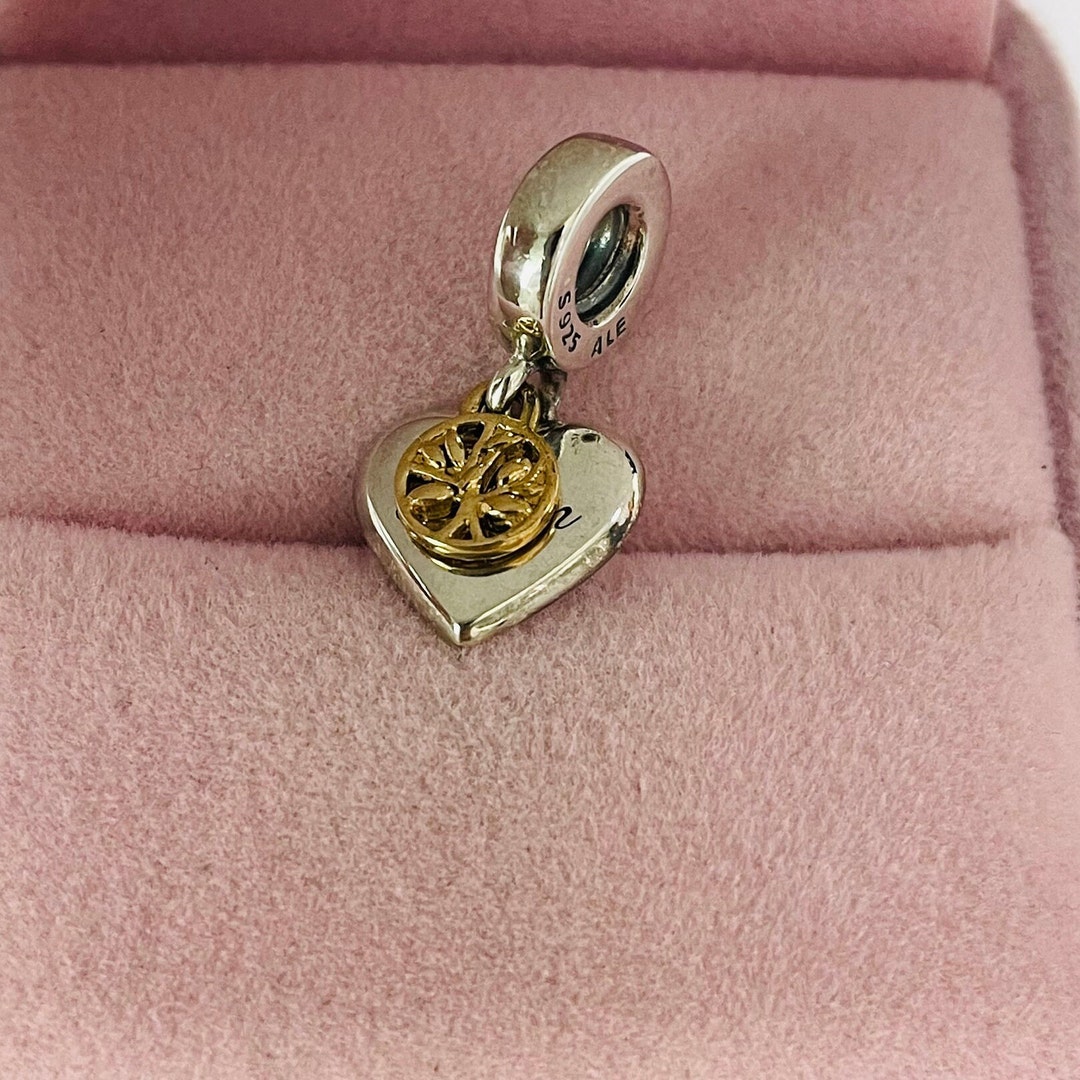 Pandora Two-tone Family Tree & Heart Dangle Charm S925 Ale Charm for ...