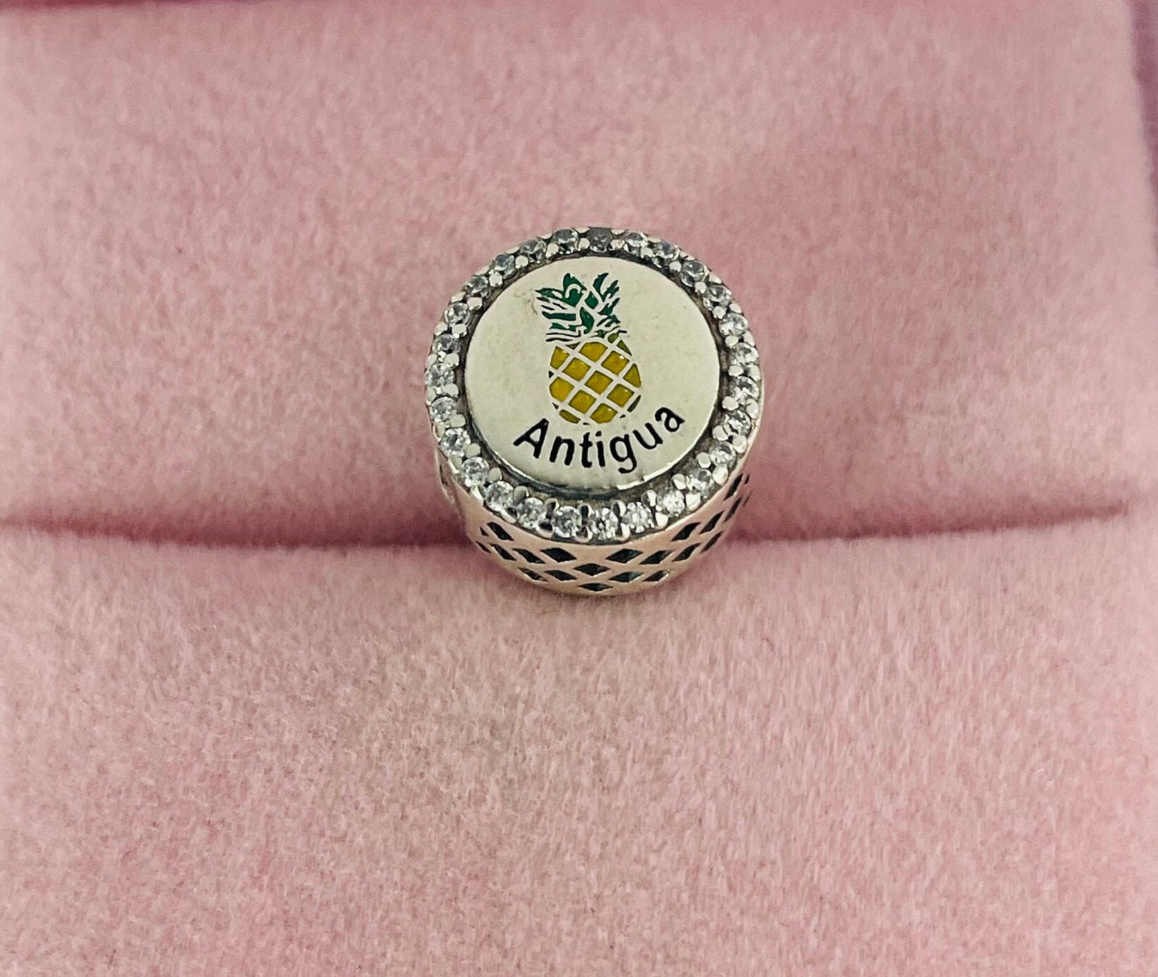 Pandora Antigua Charm Pineapple Beach Travel Pendant Bead Pendant ...
