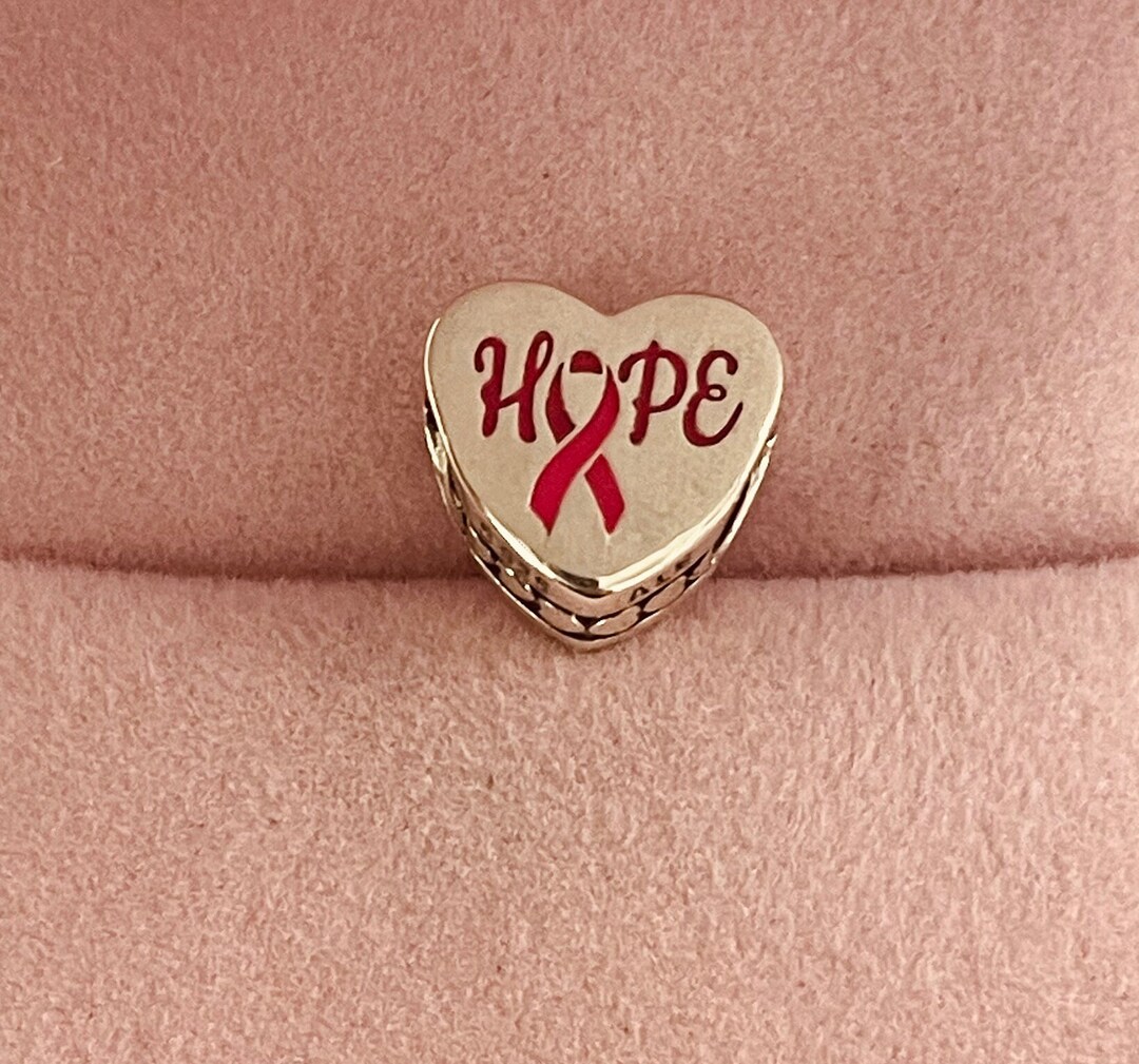 Pandora Hope Pink Ribbon Pendant Heart Pendant Dangle S925 - Etsy