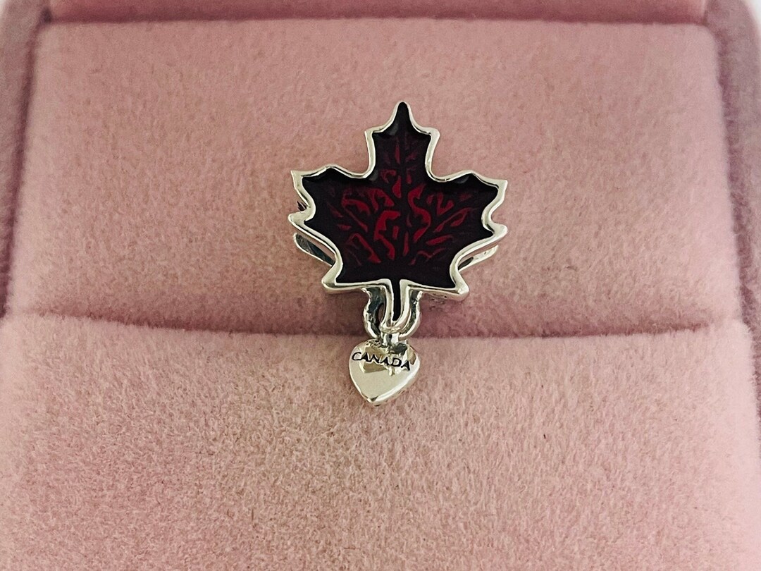 Pandora Canada Red Maple Leaf Charm Christmas Pendant With Mixed Enamel Charm Bead Fits All ...