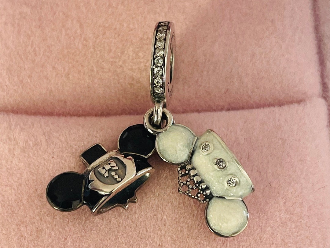 New Authentic Pandora Mickey Mouse Minnie Mouse Wedding Dangle - Etsy