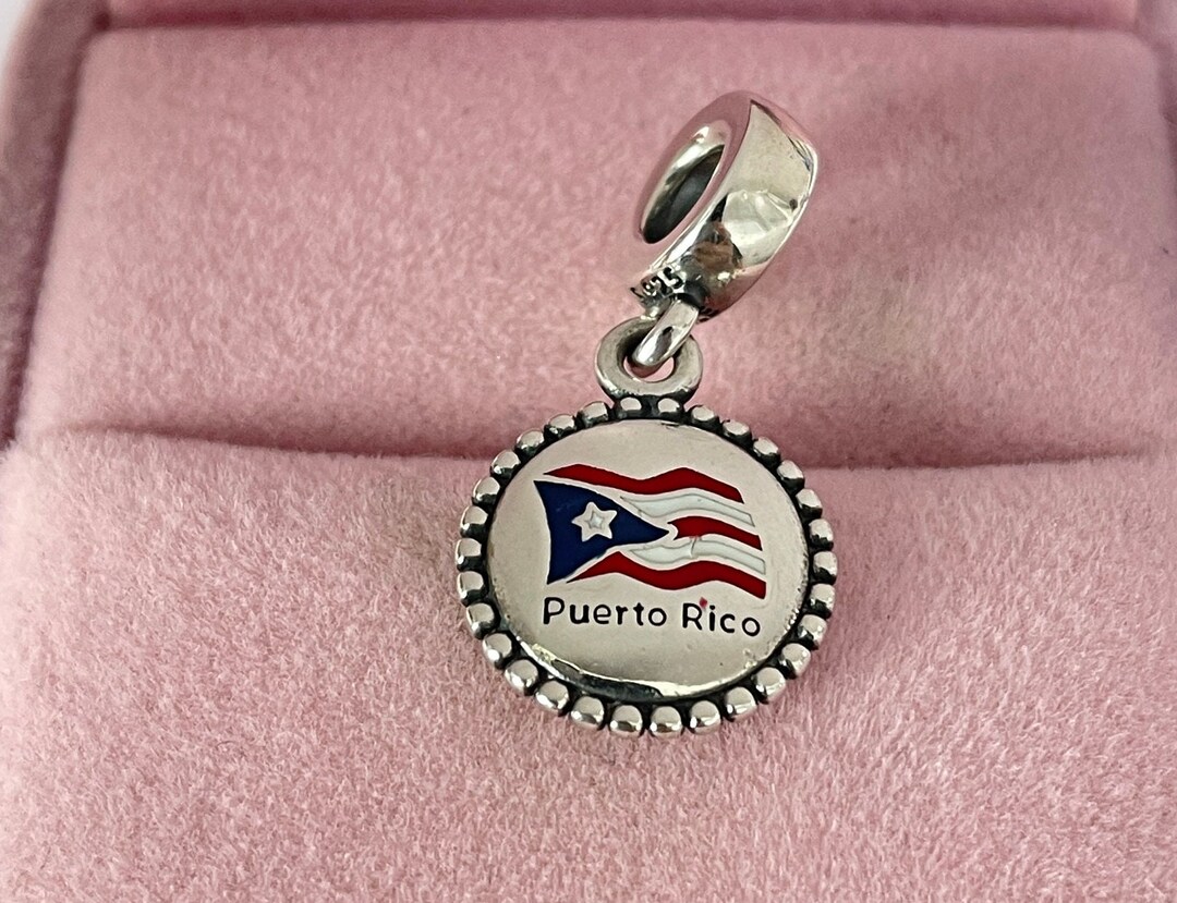 Pandora Puerto Rico Flag Charm S925 Sterling Silver Jewelry , Dangle ...
