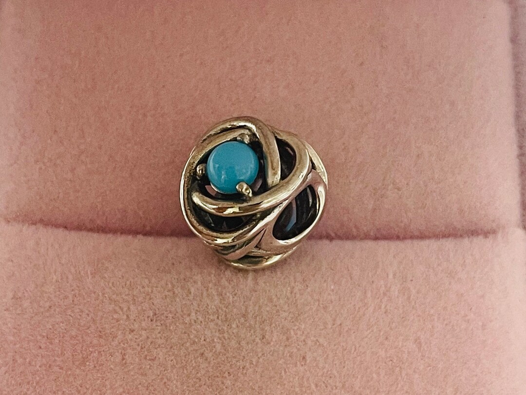 New Authentic Pandora December Turquoise Blue Eternity Circle Charm ...