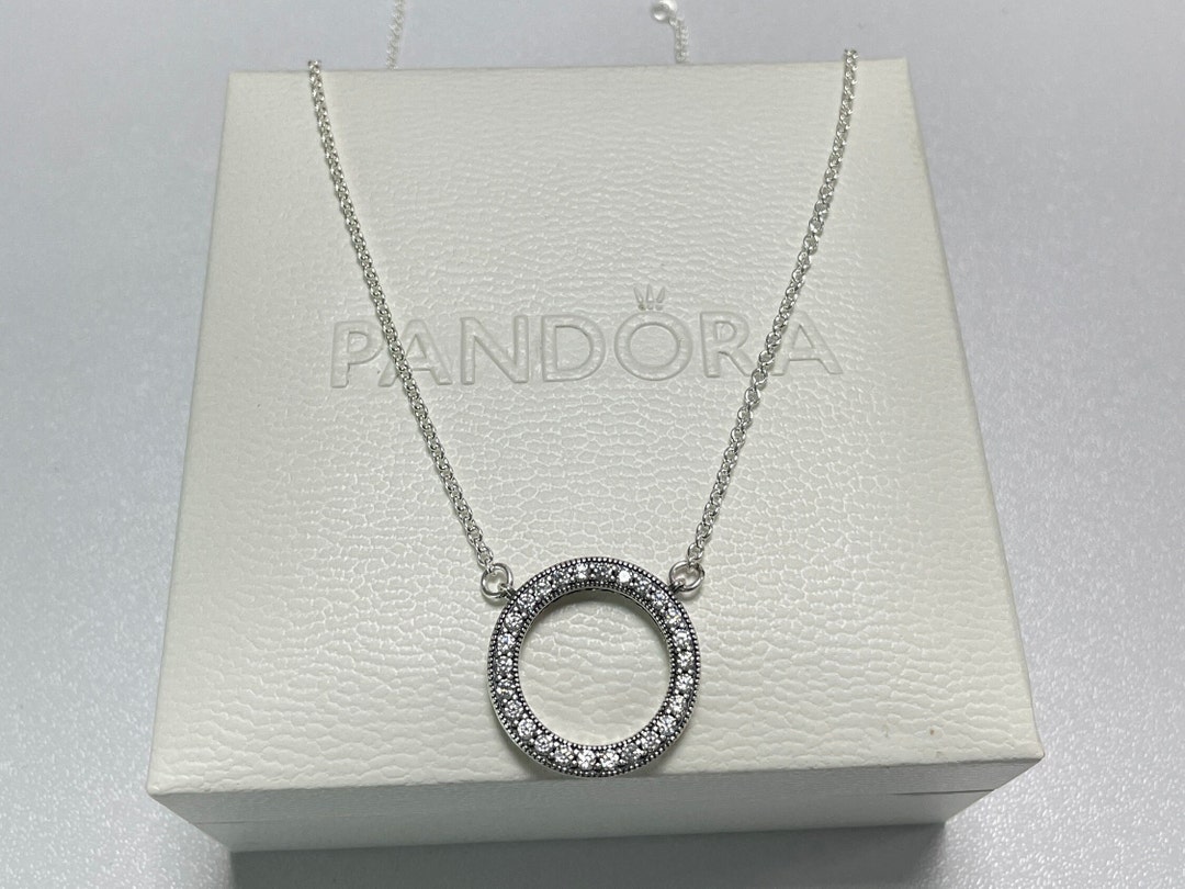 Pandora Circle of Sparkle Necklace Mixed Enamel Necklace S925 Sterling ...