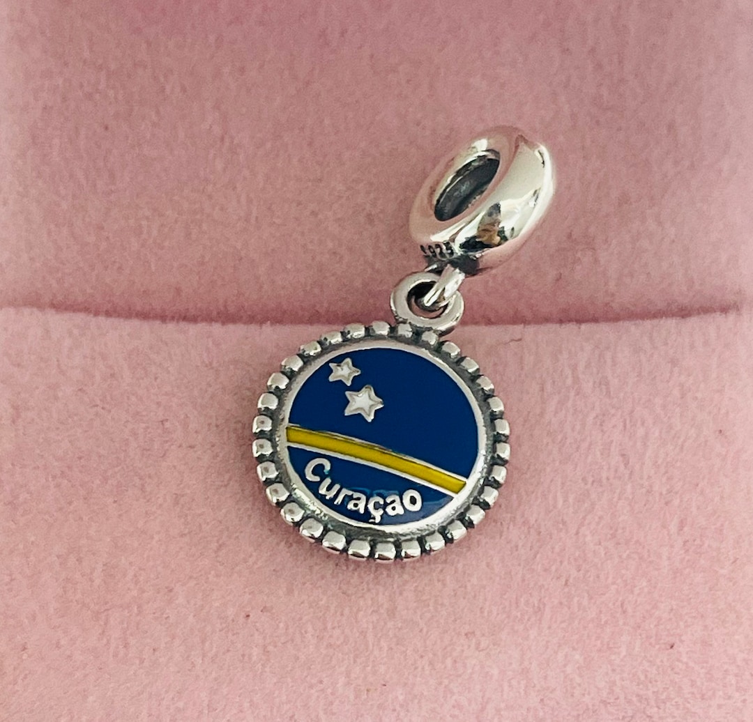 Pandora Curacao Caribbean Exclusive Flag Charm With Box S925 - Etsy
