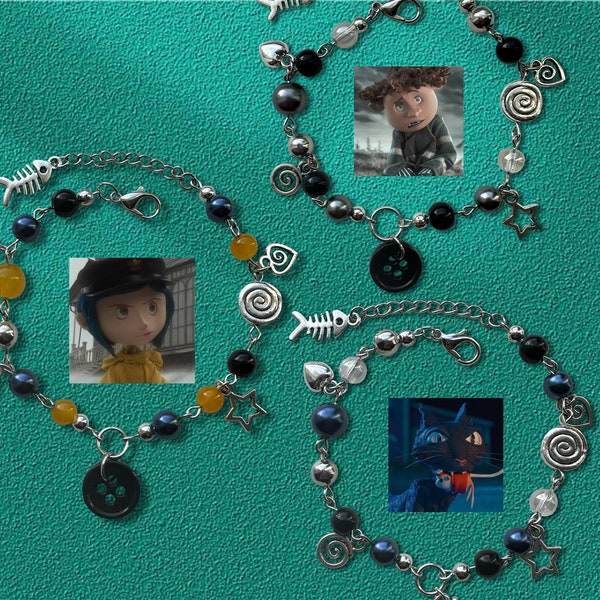 Coraline and Wybie Bracelet - Etsy