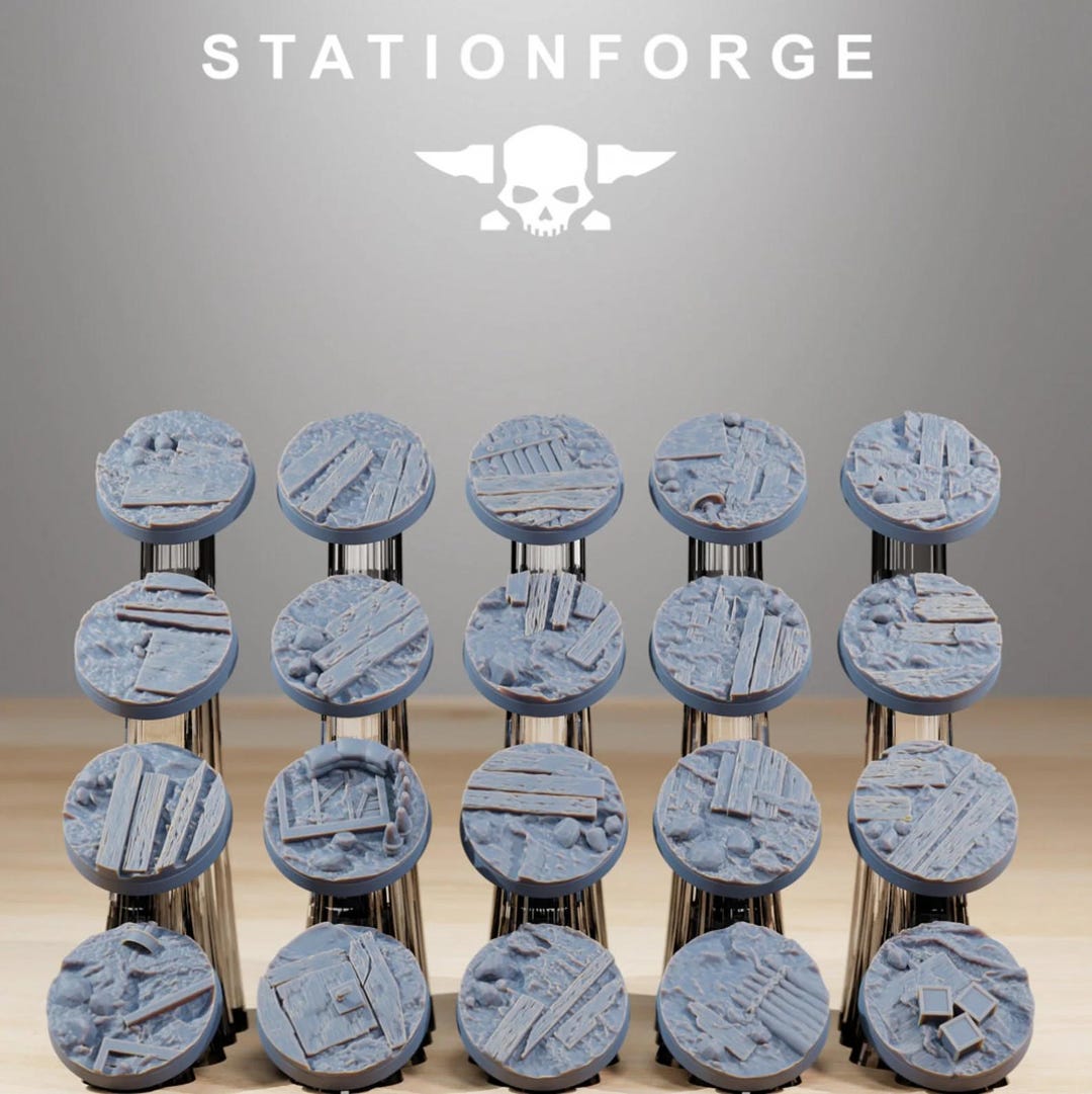25mm Trench Bases Set of 20 Station Forge 3d-printed Terrain ...