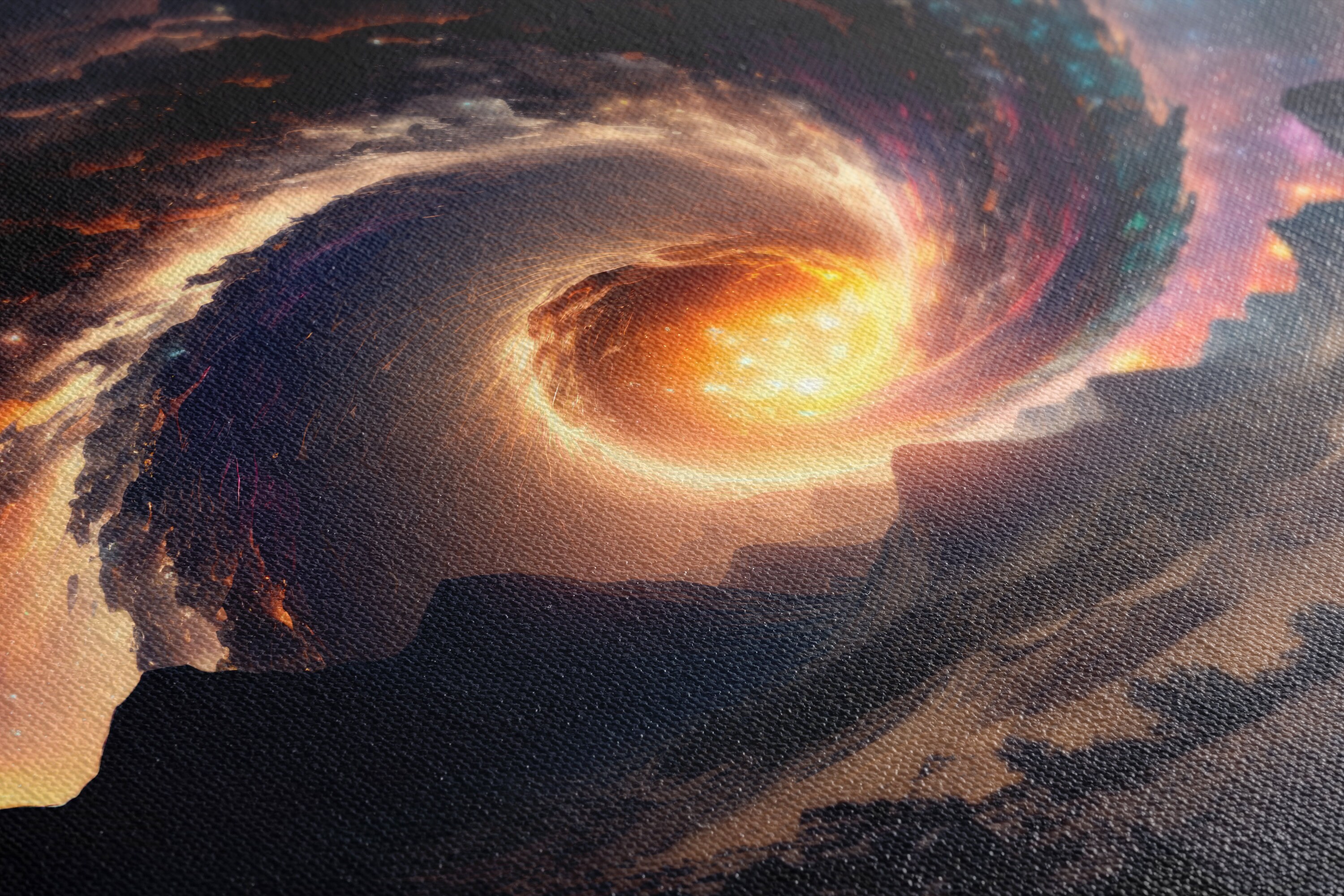 Futuristic Galactic Scene, Cosmic Home & Office Wall Art / Cosmic Storm ...