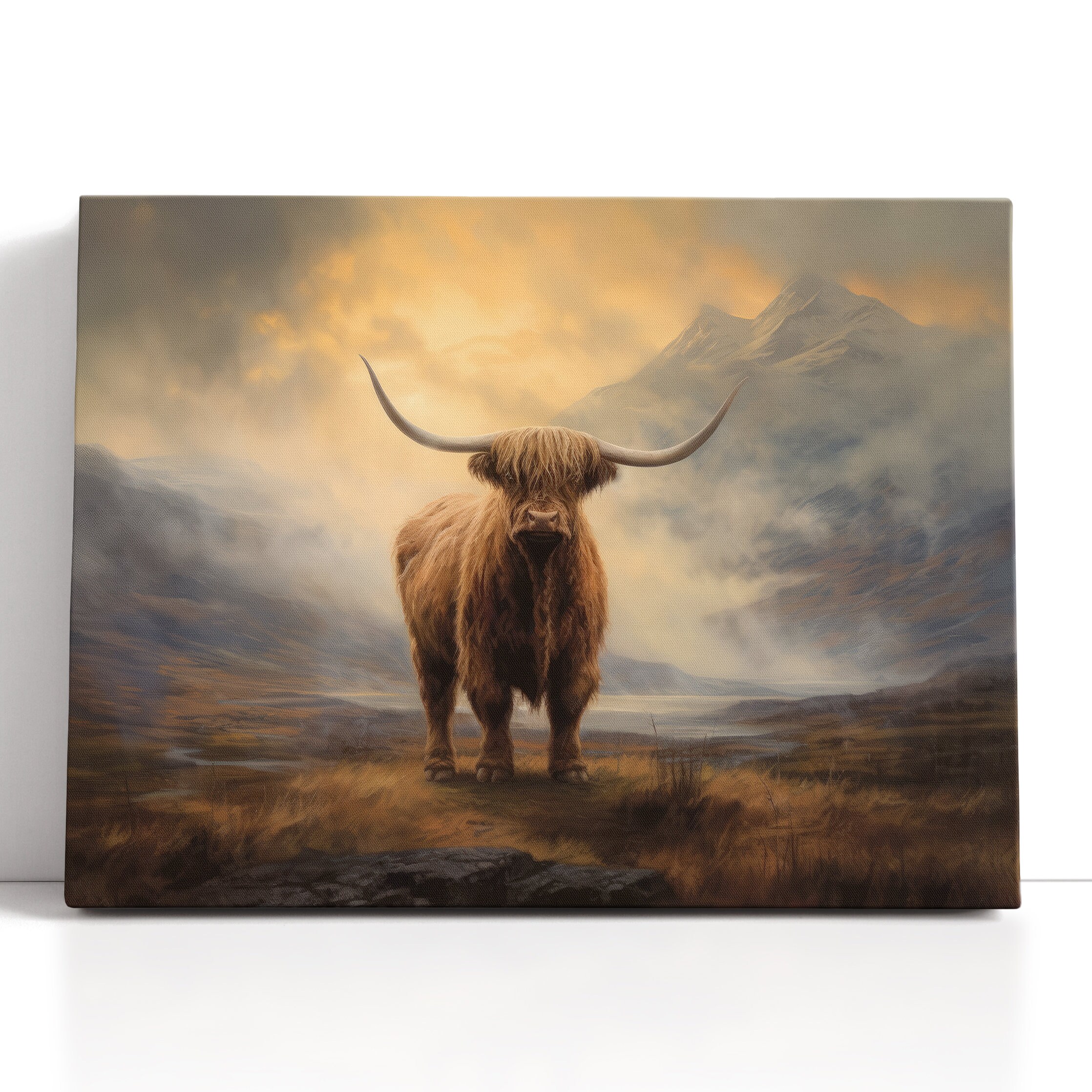Highland Cow Canvas Print / Highland Cow Photography / Bedroom Prints ...