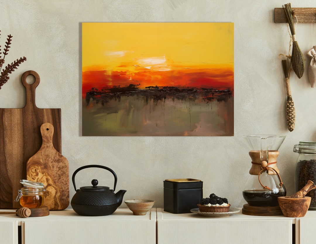 Balance of Light and Shadow in Sunset Canvas Print / Modern Wall Art ...