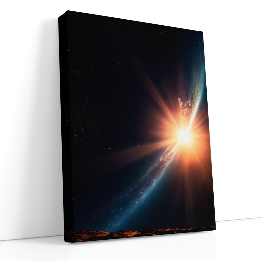 Cosmic Sunrise Wall Art, Outer Space Canvas Print, Sci-fi Wall Decor ...
