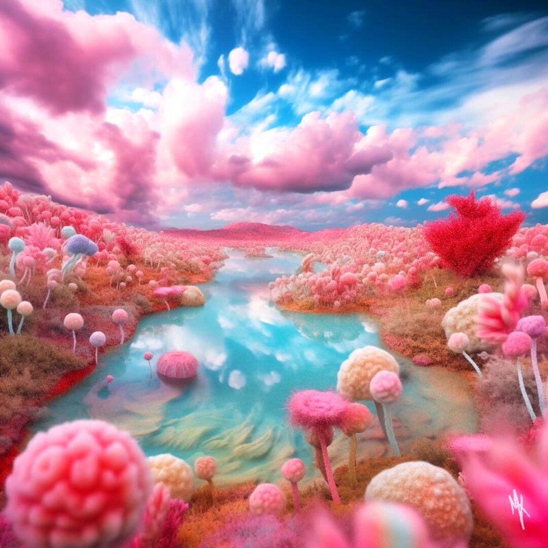 Cotton Candy Lagoon – Enchanted Lagoon Artwork - Etsy