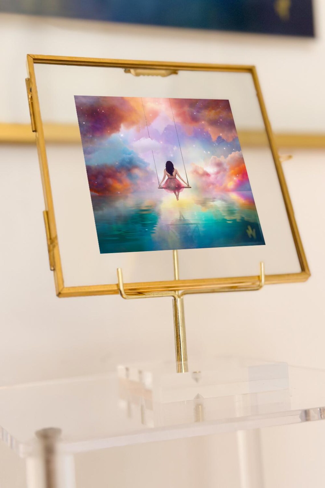 Girl on Swing – Surreal Dreamscape Artwork - Etsy