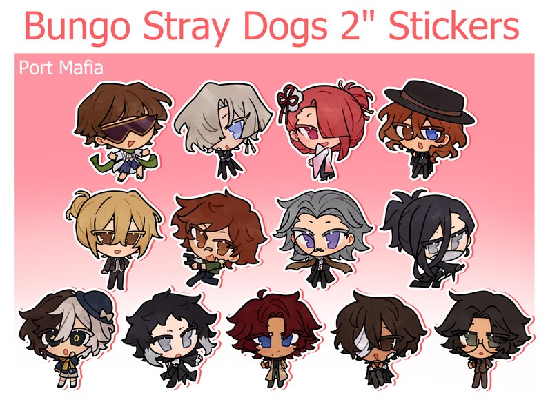 Bungo Stray Dogs 2" Vinyl Stickers - Etsy