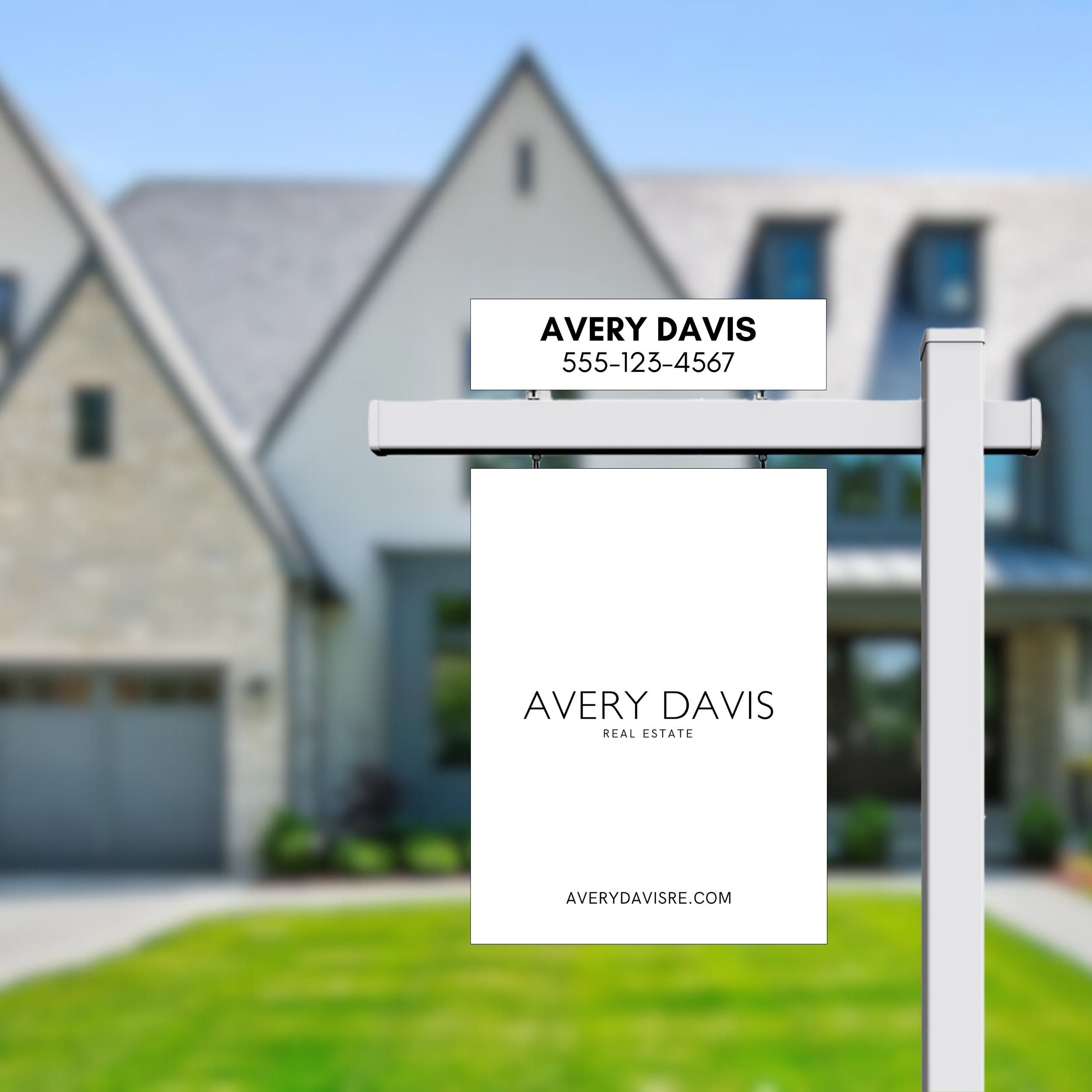 Luxury Real Estate B/W for Sale Sign, Realtor Yard Sign, Luxury Realtor ...